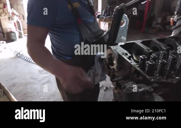 Diesel Engine Overhaul and Rebuild. Repair of the tractor engine Stock ...