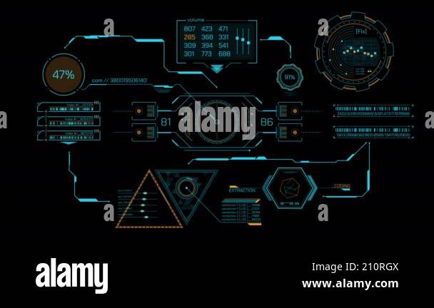 HUD interface in the style of high tech and future technologies ...