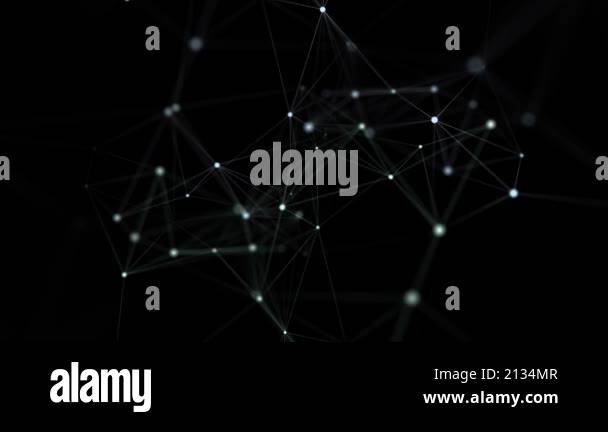 Big data visualization. Network connection structure with chaotic ...