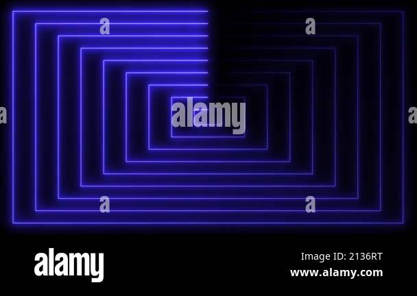 Seamless loop animation rectangle frame 4K video motion graphic. Animated borders frame glowing ...