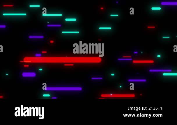 Seamless loop of 2D animation of glowing lines streaming across the ...