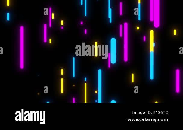 Seamless loop of 2D animation of glowing lines streaming across the ...