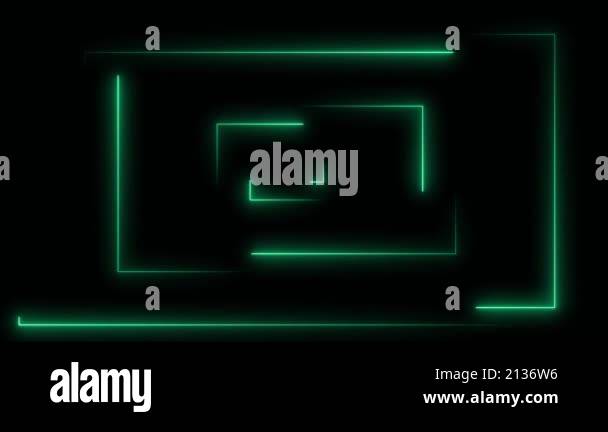 Seamless loop animation rectangle frame 4K video motion graphic. Animated borders frame glowing ...