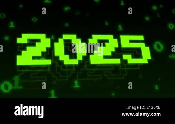 2025 Text Design. Loop animation Design Element for New Year 2025 ...