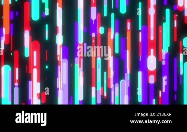 Seamless loop of 2D animation of glowing lines streaming across the ...