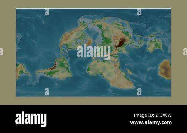 Irish Sea and St. George's Channel. Close-up on a colored elevation map ...