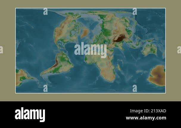 Alboran Sea. Close-up on a colored elevation map in the Patterson ...