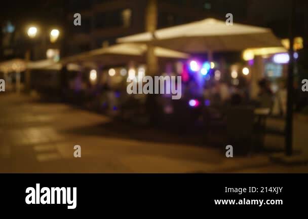 Blurred outdoor scene in mallorca with bokeh effect featuring defocused ...