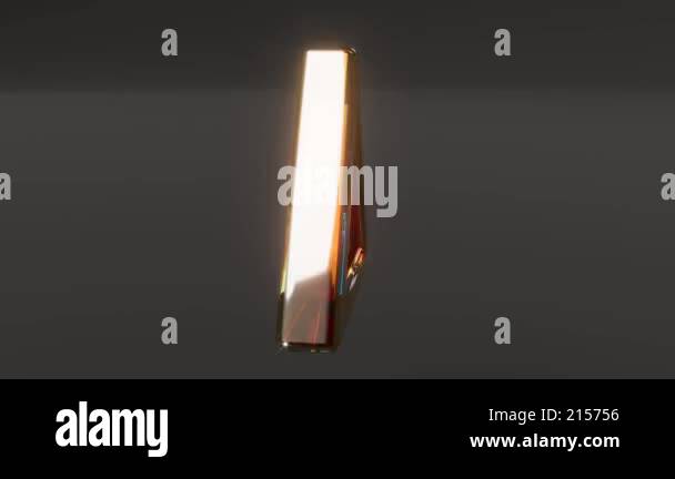 Exclamation caution color glass mark rotate endless 4k Stock Video ...