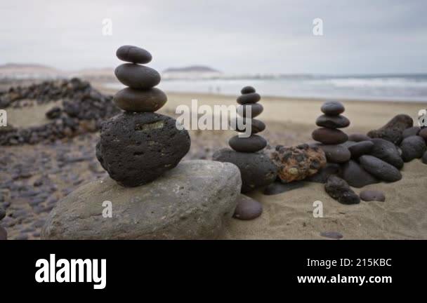 Stone balancing sculptures Stock Videos & Footage - HD and 4K Video ...