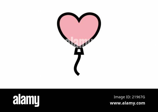 Balloon with in an heart shape - clean and modern valentines day symbol ...