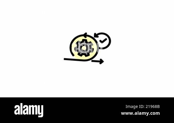 Modern Agile sprint circle animated icon - Agile and teamwork symbol ...