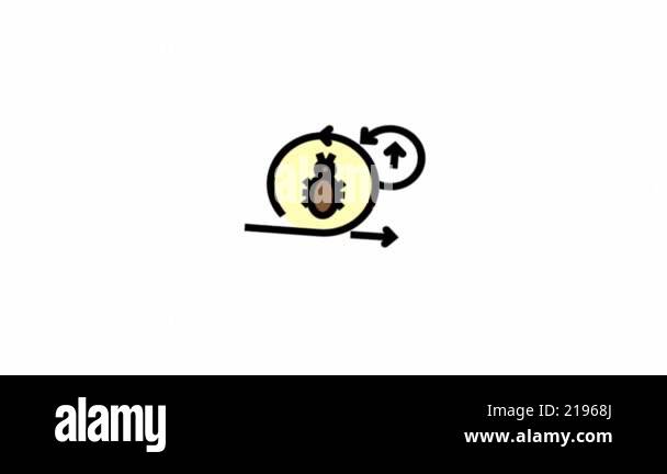 Modern Agile bug sprint circle animated icon - Agile and teamwork ...