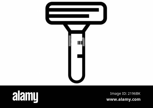 Razor icon animation - Health and clean icon symbol motion design Stock ...