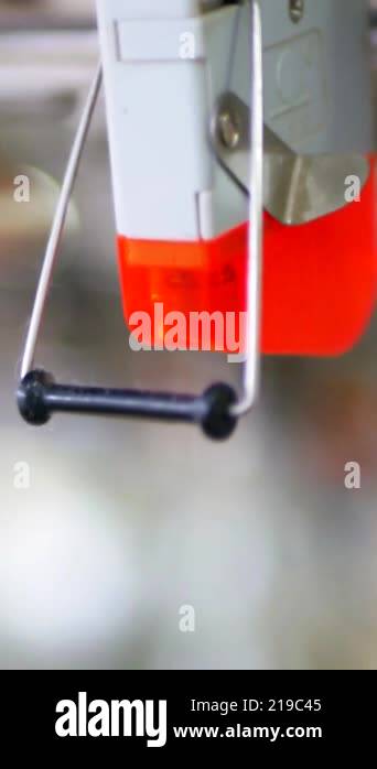 Vertical, Weaving of fabric on cars. Production of fabric from threads ...