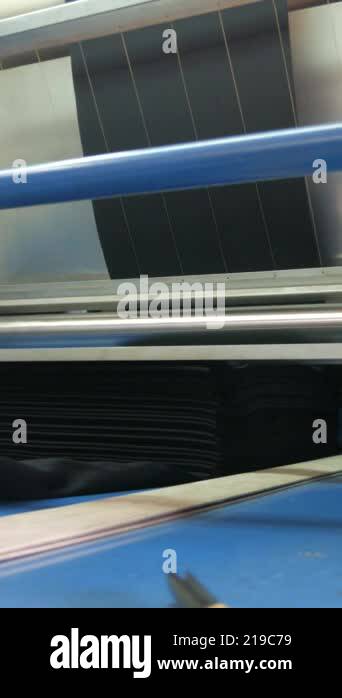 Vertical, Weaving of fabric on cars. Production of fabric from threads ...