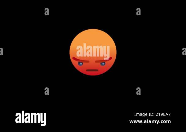 Angry Face Face Animated Emoji. Alpha channel, transparent background ...