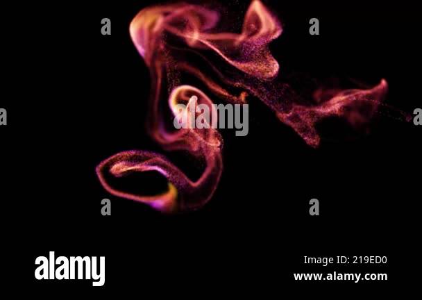 Fluid movement animated background. Colorful particles in the liquid ...