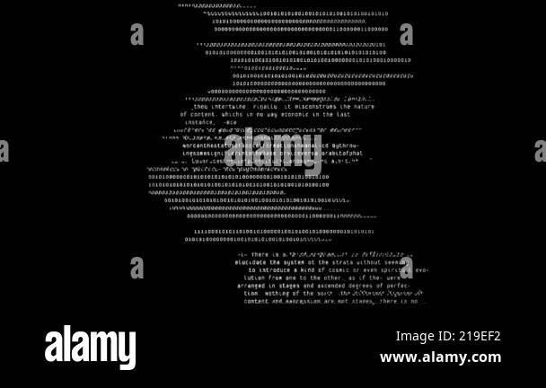 Abstract digital glitch effect with noise looped background. Error signal loop. Virus code and ...