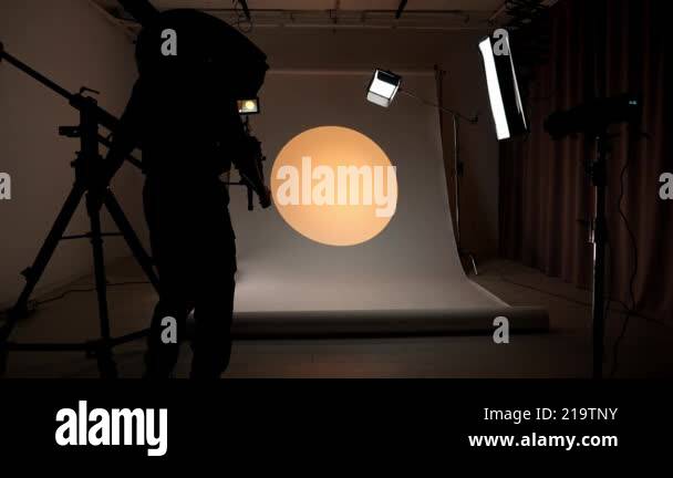 Interior of a professional studio. Professional studio for photo and ...