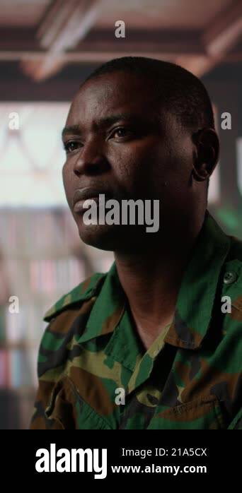 Vertical Video Armed forces trooper deals with depersonalization ...