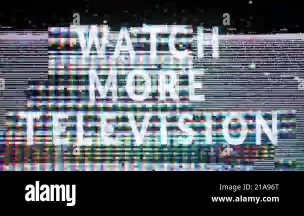 Watch more television message with glitching background Stock Video ...
