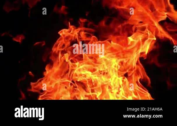 Striking Fire Super Slow Motion 1000fps Stock Video Footage - Alamy