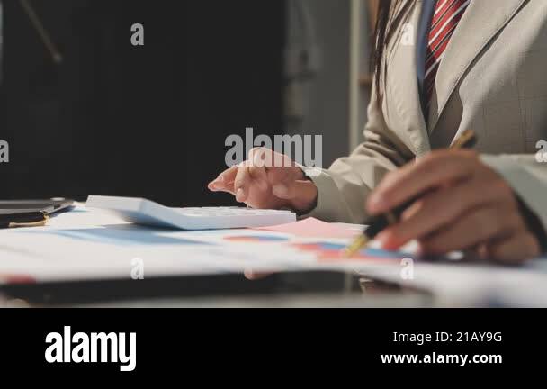 business man writing a note on paper Stock Video Footage - Alamy