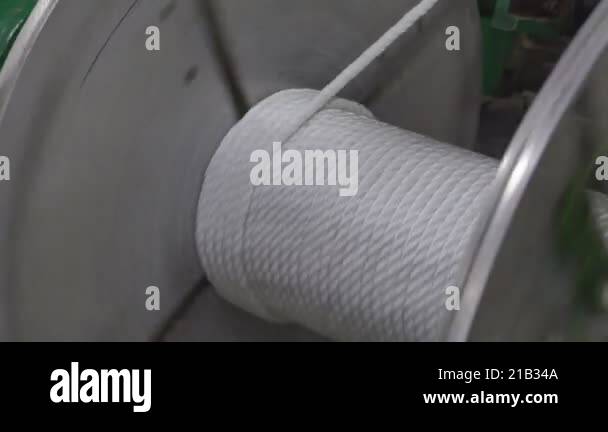 Industrial production of thread and rope and the process of winding ...