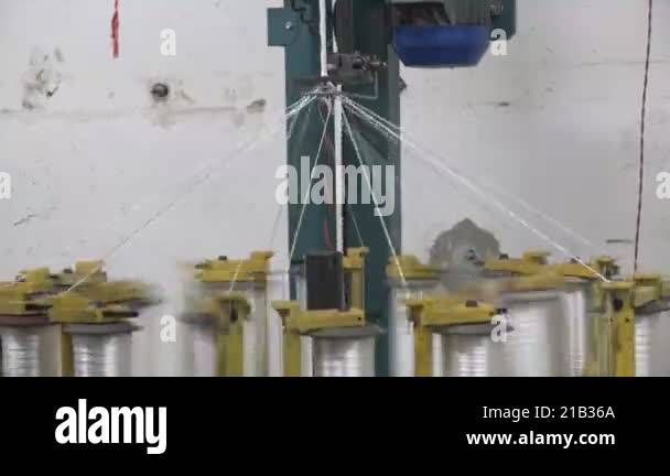 Industrial production of thread and rope and the process of winding ...