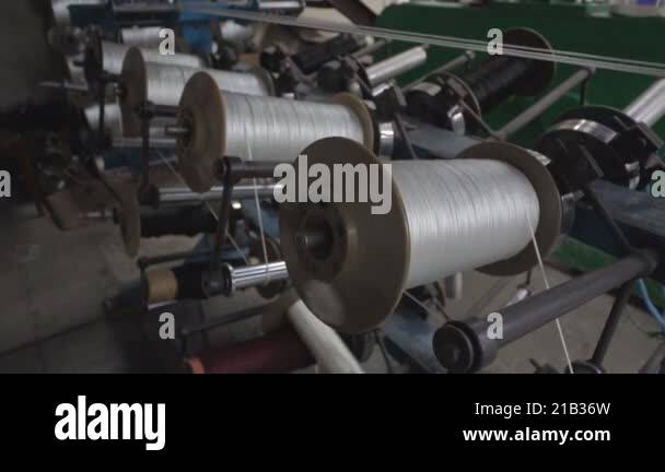 Industrial production of thread and rope and the process of winding ...