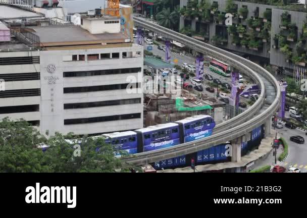 Kuala Lumpur, Malaysia - 24 Dec 2024: LRT , Monorail moves on the track ...