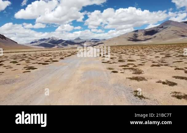 An aerial view of beautiful himalayan mountains at moray plains ...