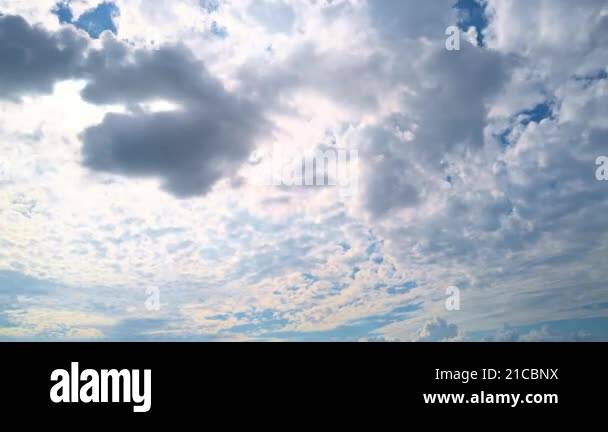 Sky timelapse. Moving clouds and sun. 4K Time lapse. The Sky with ...