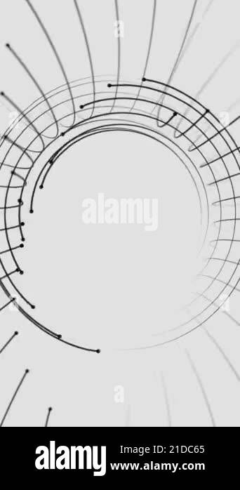 Minimalistic Abstract Wireframe Design on White Background Stock Video ...