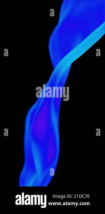 Abstract Flowing Blue Ribbon on Black Background Stock Video Footage ...