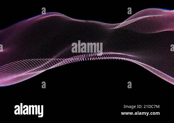 Abstract Flowing Blue Ribbon on Black Background Stock Video Footage ...