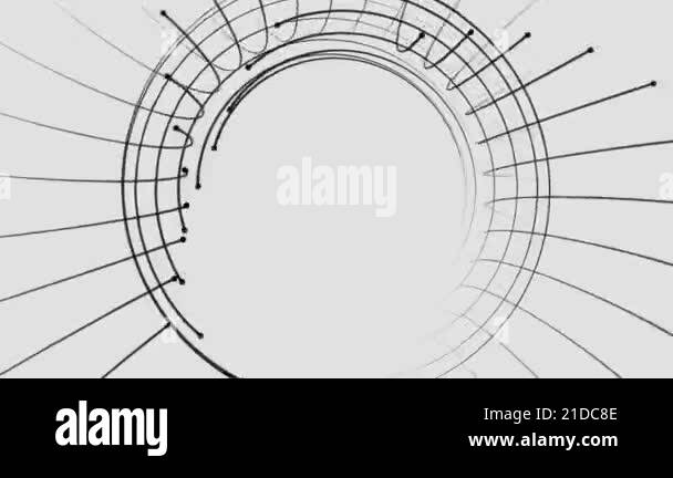 Minimalistic Abstract Wireframe Design on White Background Stock Video ...