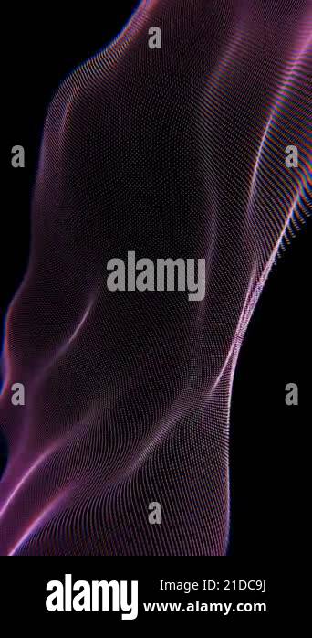 Abstract Flowing Blue Ribbon on Black Background Stock Video Footage ...