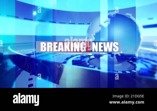 Breaking News intro Template animation moving Stock Video Footage - Alamy