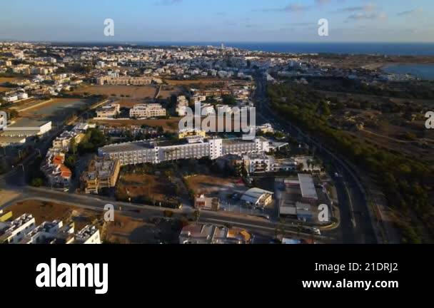 Aerial view of Paphos cityscape, Cyprus. Architecture and urban city ...