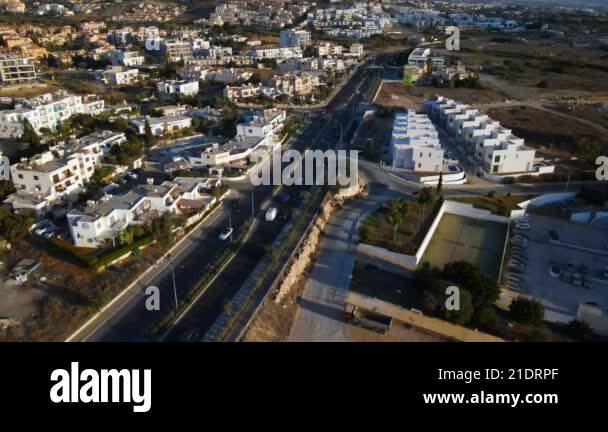 Aerial view of Paphos cityscape, Cyprus. Architecture and urban city ...