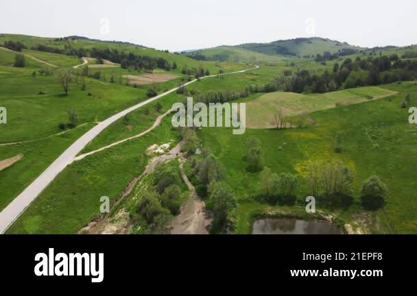 Aerial view of Sredna Gora Mountain near town of Koprivshtitsa, Sofia ...