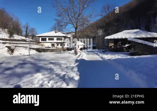 ETAR, GABROVO, BULGARIA - JANUARY 2, 2025: Winter view of Ethnographic ...