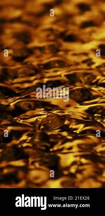 Super Slow Motion Of Splashing Oil Filmed On High Speed Cinema Camera 1000fps Abstract Golden