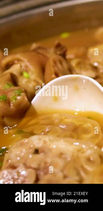 cooking. buffet restaurant kitchen. canteen. Close-up. cooking food in ...