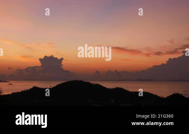 aerial landscape view at Monkey Hill view point in Phuket thailand with ...