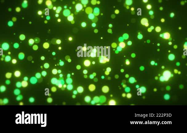 Bright green particles glowing on dark background, technicolor green ...