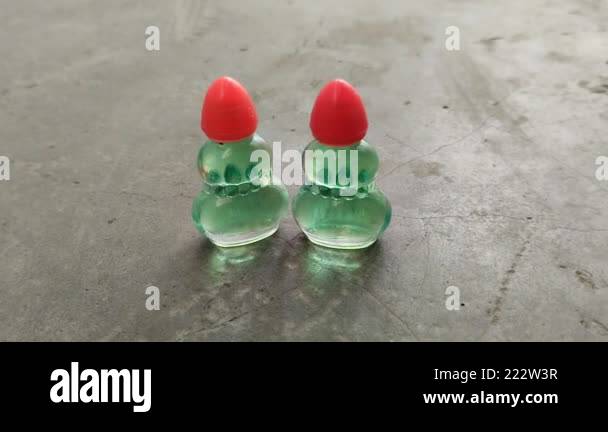 Aromatherapy wind oil is packaged in a small glass bottle Stock Video ...