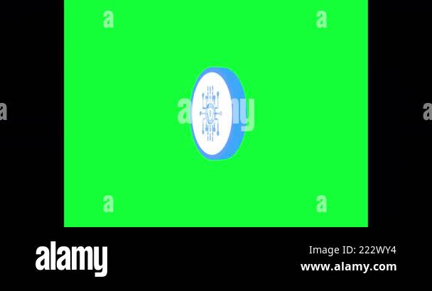 Animated icon about Cyber Security. Animated Icon On Green Screen Stock ...